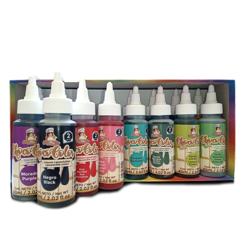 Kit de Choco Color Liposoluble 16 colores de 60ml – Ma Baker and Chef